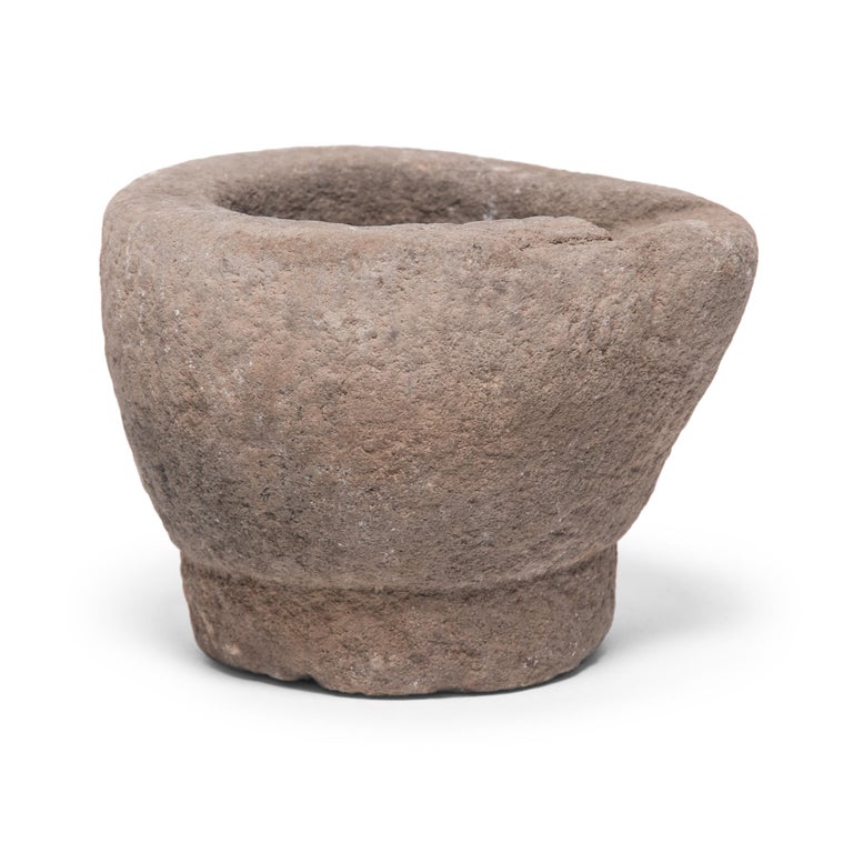 Chinese Stone Garlic Mortar, circa 1900 at 1stDibs