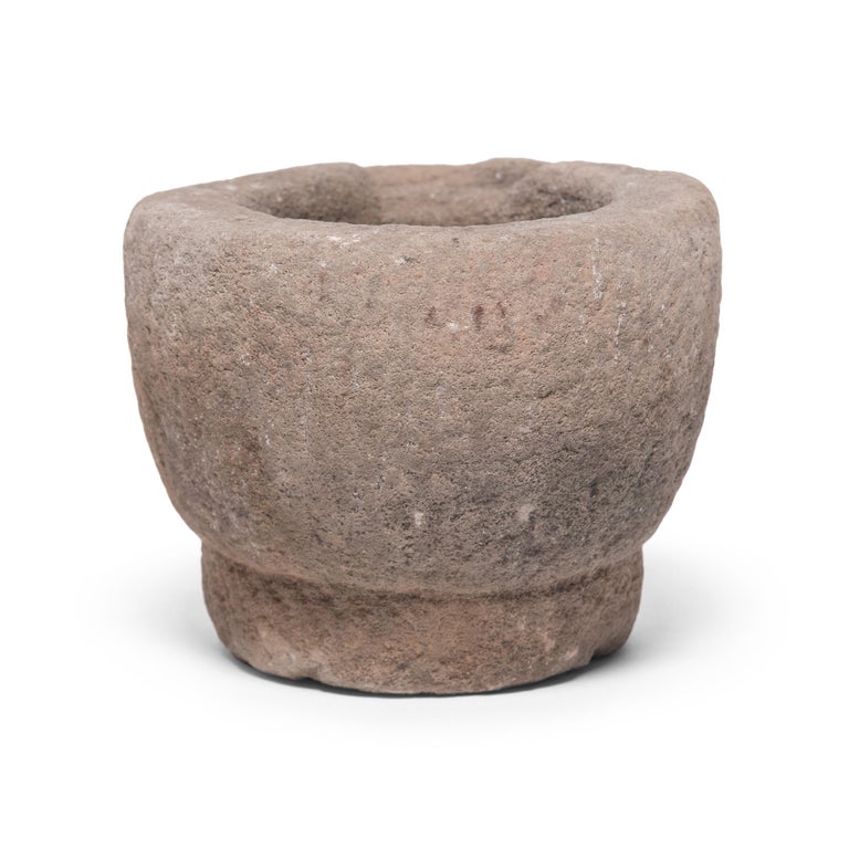 Chinese Stone Garlic Mortar, circa 1900 at 1stDibs
