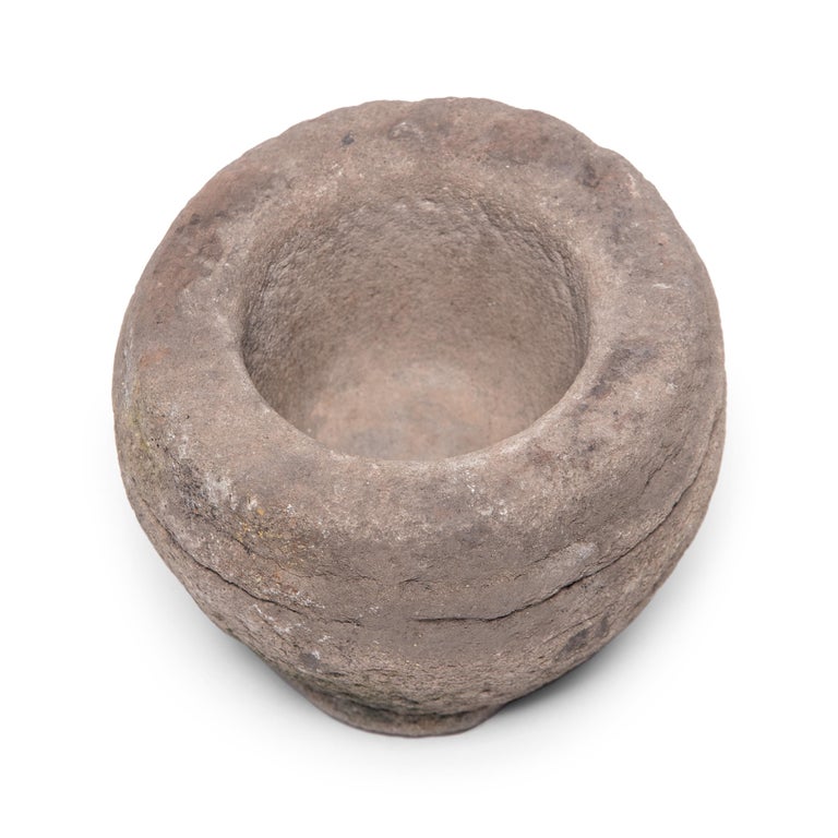 Chinese Stone Garlic Mortar, circa 1900 at 1stDibs