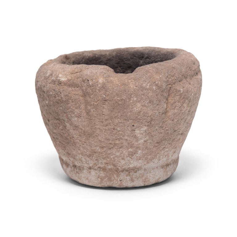 Chinese Stone Garlic Mortar, circa 1900 at 1stDibs