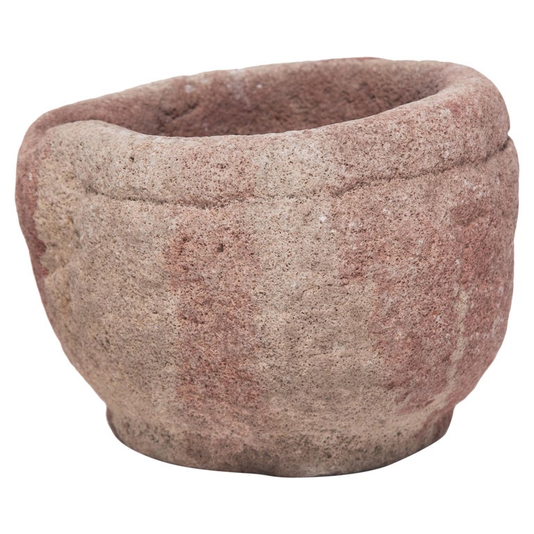 Chinese Stone Garlic Mortar, circa 1900 For Sale at 1stDibs