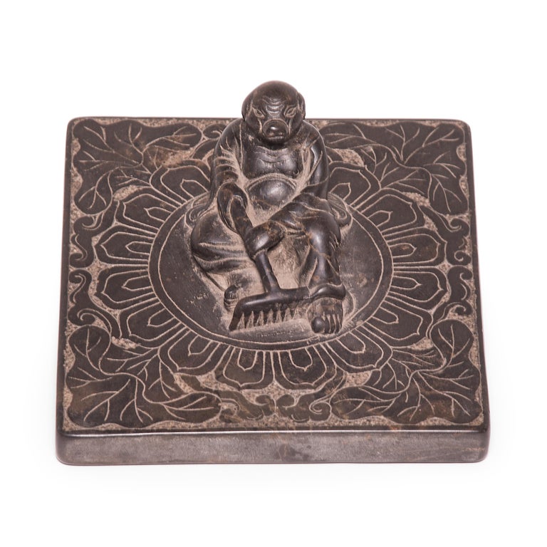 Chinese Stone Shoemaker's Weight with Zhu Bajie, c. 1850 For Sale at ...