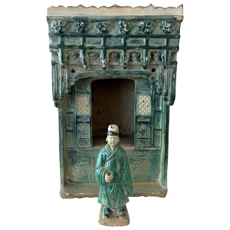 Chinese Stoneware Funeral Shrine Model and Figure Ming Dynasty For Sale ...