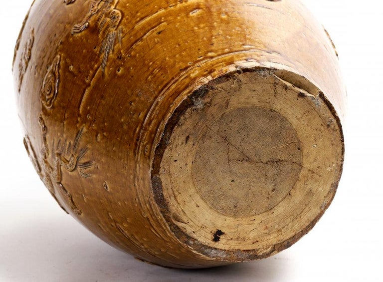 Chinese Stoneware Storage Martaban Jars with Dragon Relief For Sale at ...