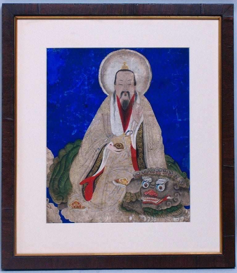 Chinese Taoist Painting of Shangqing, Blue Background, 18th Century For ...