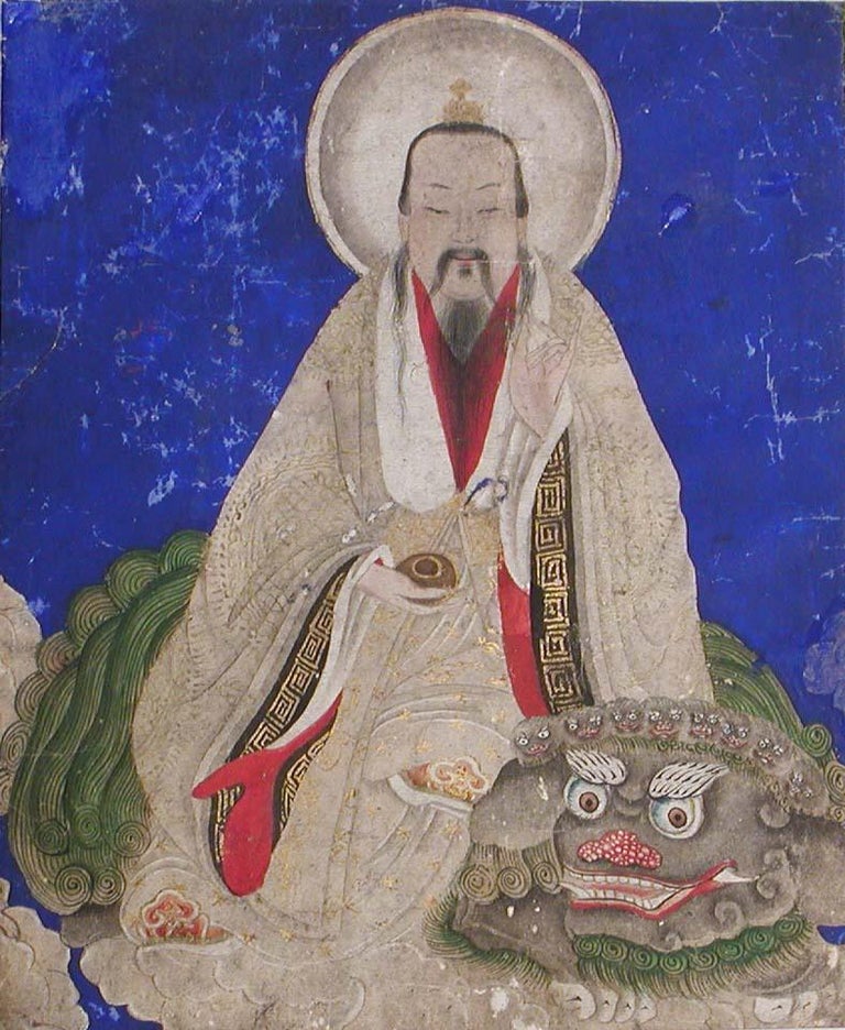 Chinese Taoist Painting of Shangqing, Blue Background, 18th Century For ...