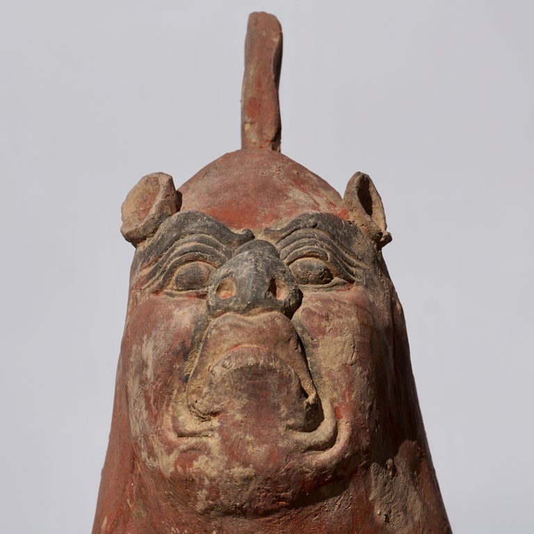 Chinese Terracotta Mingqi Guardian Spirit Tomb Figure Han Dynasty ...