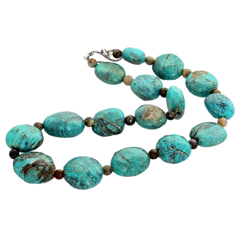 Chinese Turquoise and Labradorite Necklace at 1stDibs