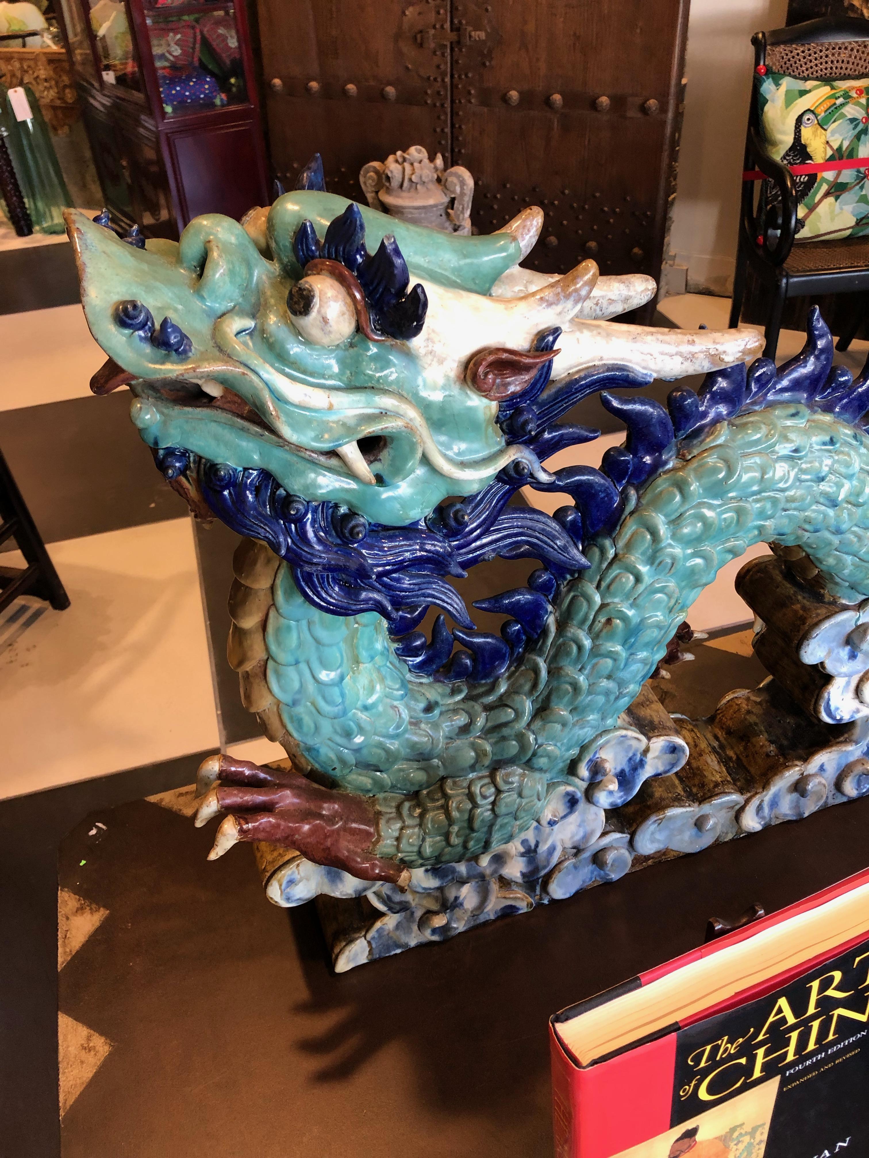 Chinese Two Pair Ceramic Dragon at 1stDibs | ceramic dragons for sale ...