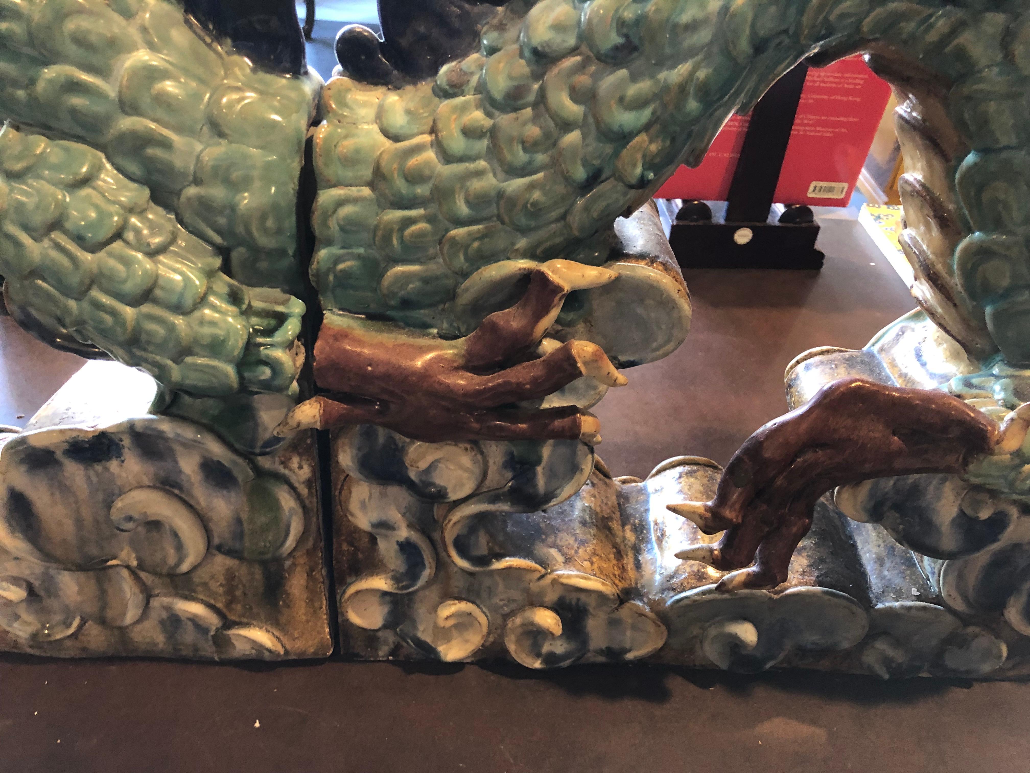 Chinese Two Pair Ceramic Dragon at 1stDibs | ceramic dragons for sale ...