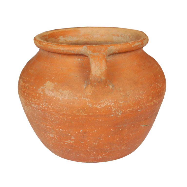 Chinese Unglazed Terracotta Rice Jar, C. 1900 For Sale at 1stDibs