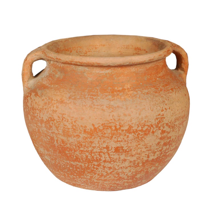 Chinese Unglazed Terracotta Rice Jar, C. 1900 For Sale at 1stDibs
