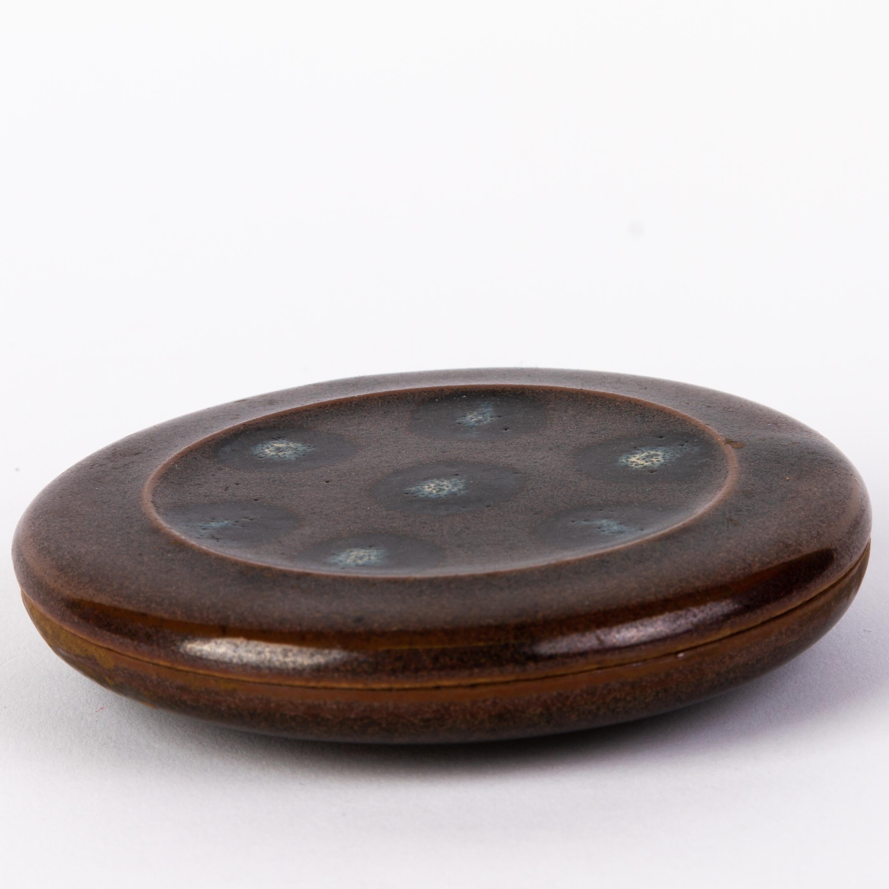 Chinese Unusual Pottery Circular Paste Trinket Box 19th Century For ...