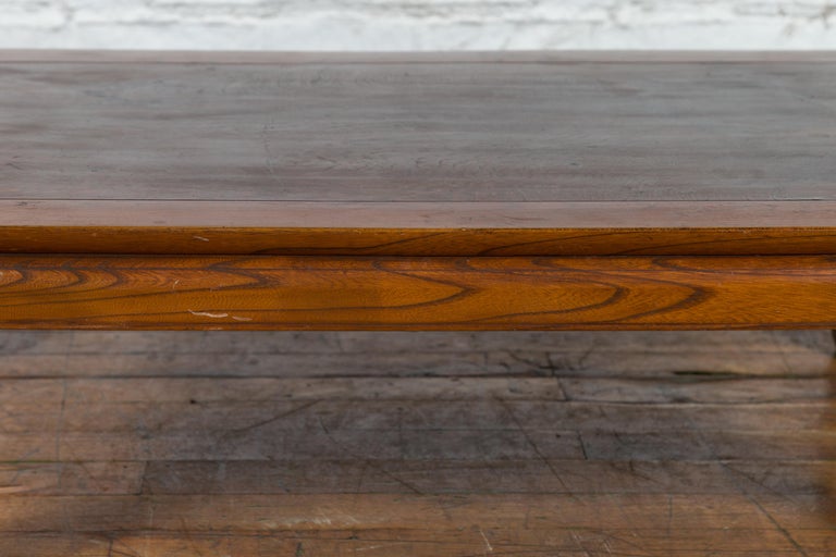 Chinese Vintage Low Coffee Table with Two-Toned Top and Curving Legs ...