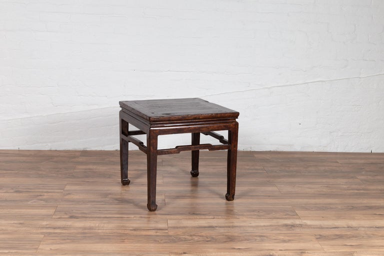 Chinese Vintage Ming Dynasty Style Side Table with Dark Patina and ...