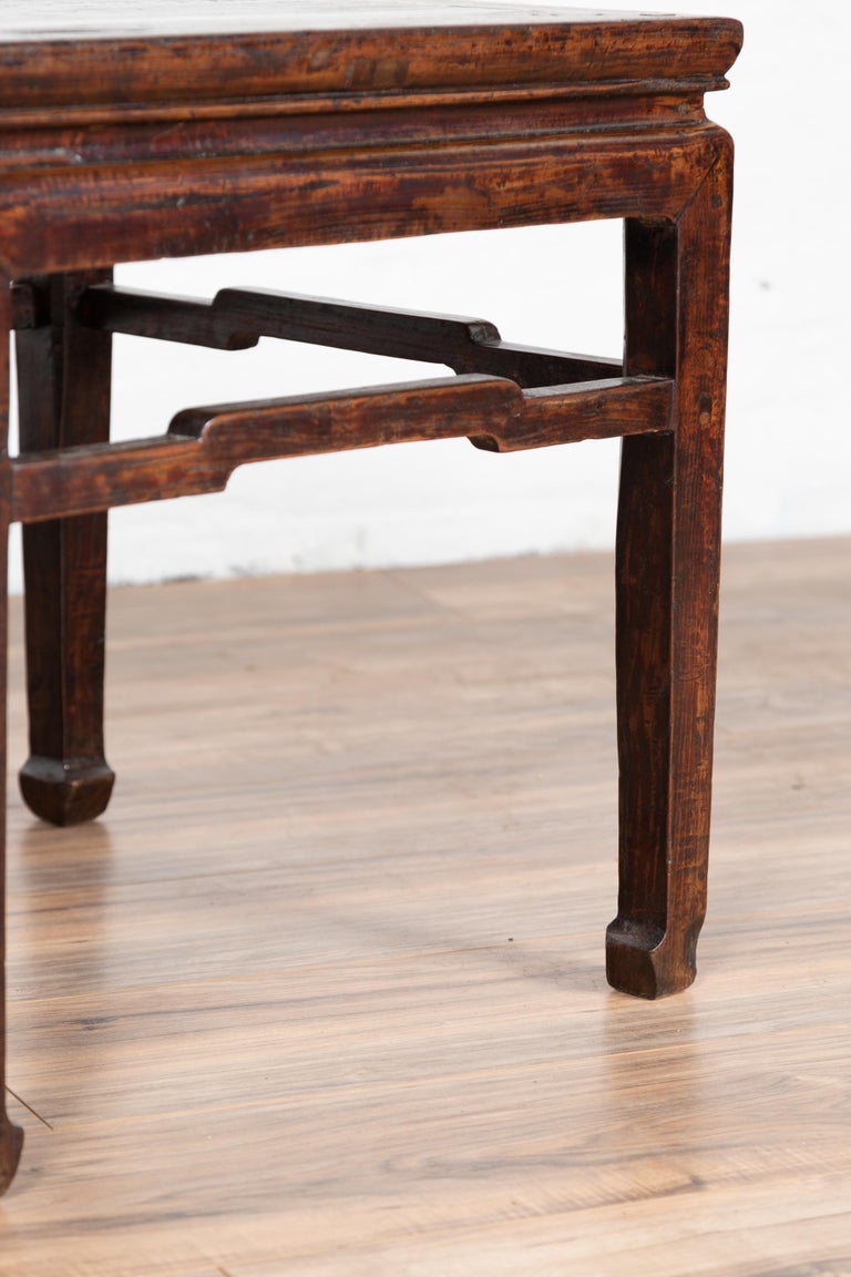 Chinese Vintage Ming Dynasty Style Side Table with Dark Patina and ...