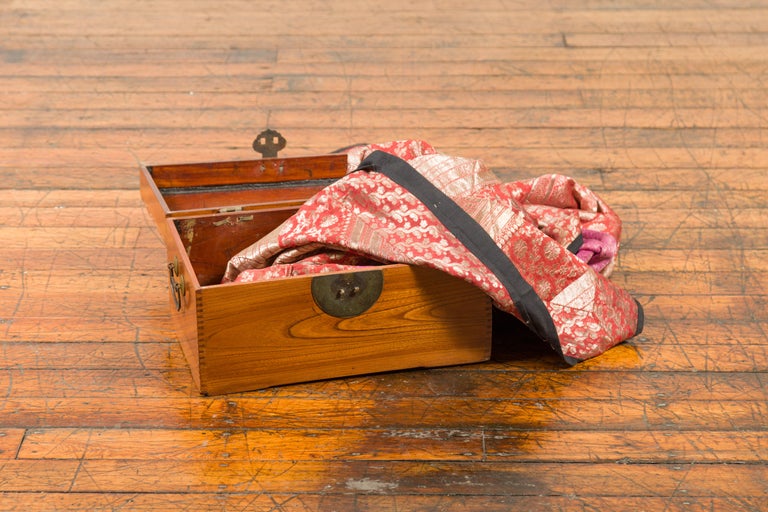 Chinese Vintage Treasure Box with Traditional Bronze Hardware For Sale ...