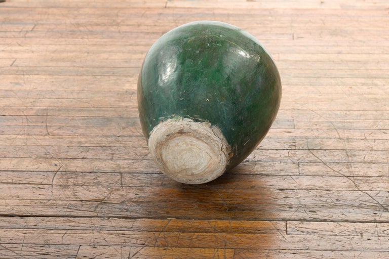 Chinese Vintage Water Jar with Verde Patina and Weathered Appearance at ...