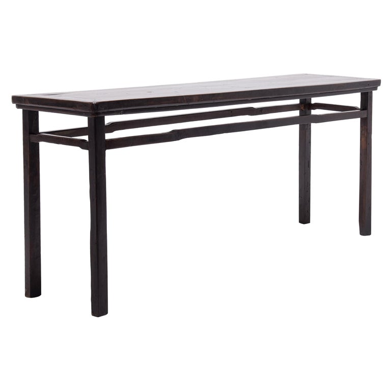 Chinese Walnut Handscroll Table, c. 1900 For Sale at 1stDibs