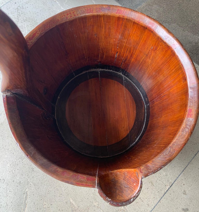 Chinese Water Bucket Hand-Made from Wood, Early 20th Century For Sale ...