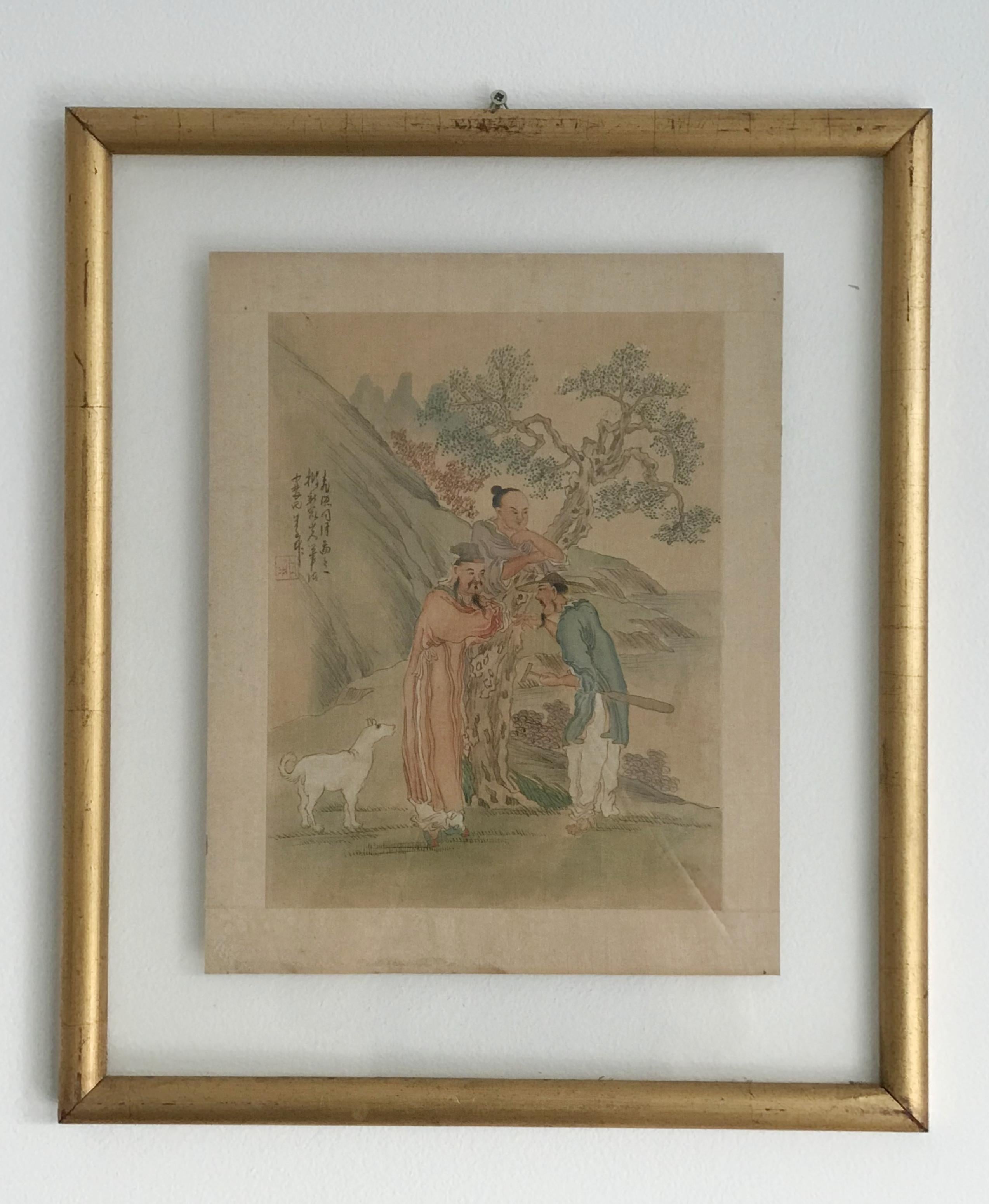Chinese Watercolor Painting For Sale at 1stDibs