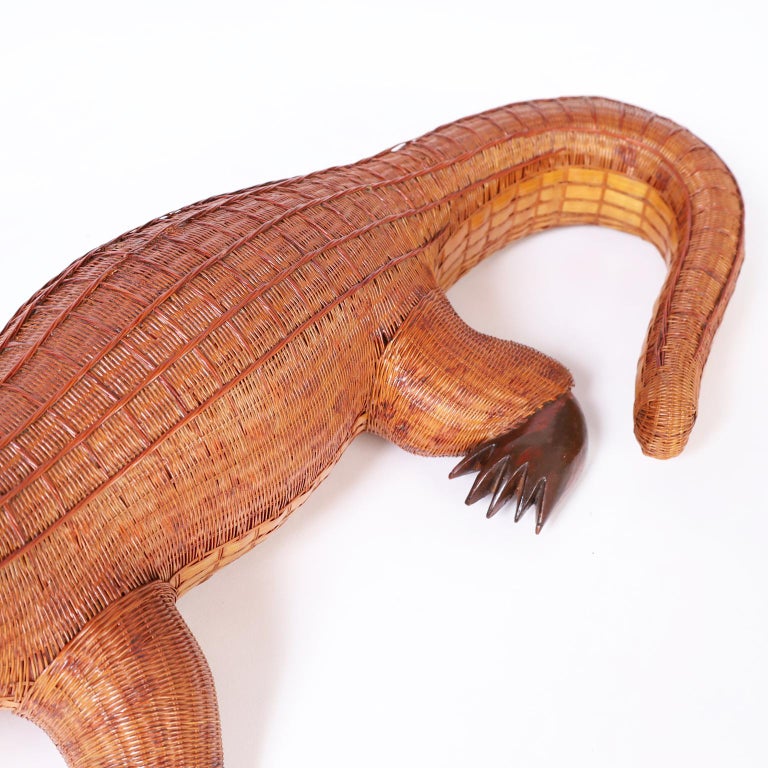 Chinese Wicker Alligator at 1stDibs