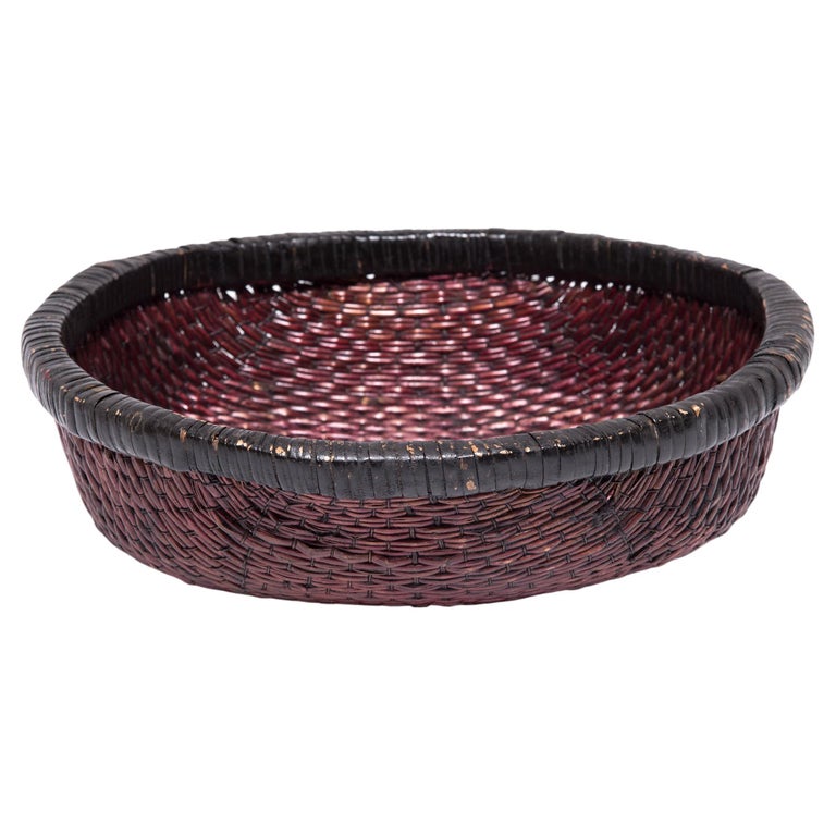 Chinese Woven Field Basket, c. 1900 at 1stDibs