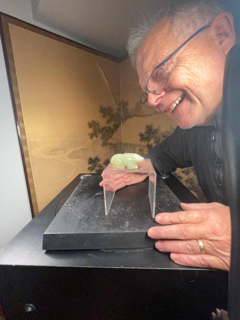 Chinese Year of Rabbit Fine Jade Rabbit Sculpture For Sale at 1stDibs