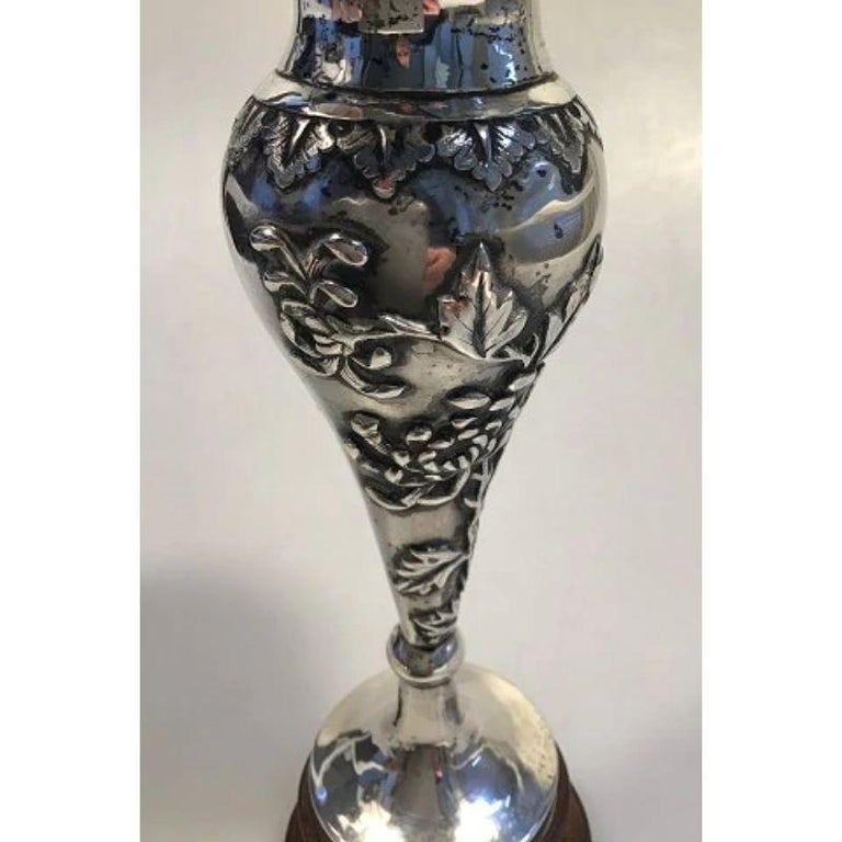 Chinese Yok Sang Silver Vase For Sale at 1stDibs