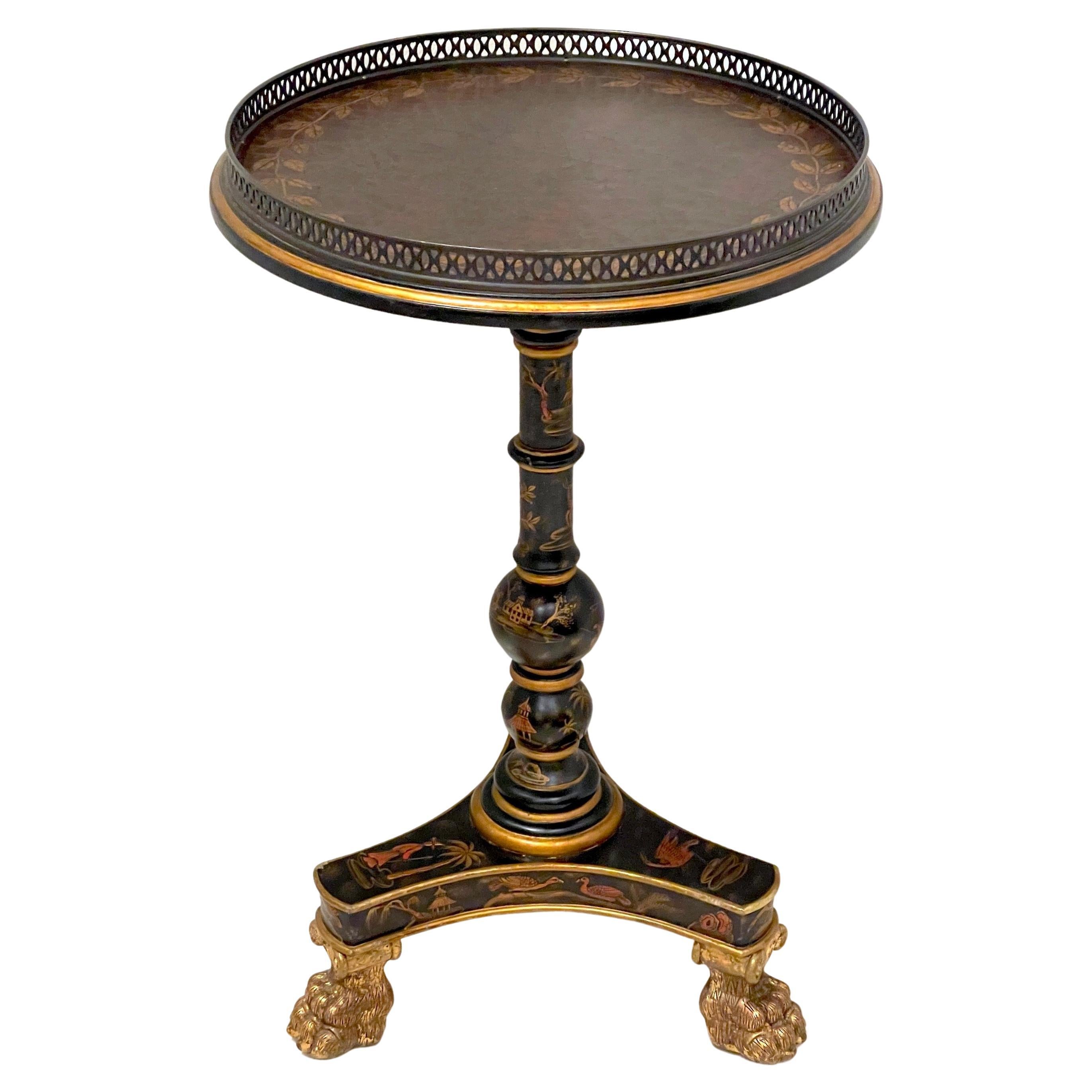 Chinoiserie Bronze Mounted Giltwood Lacquered Side Table For Sale at ...