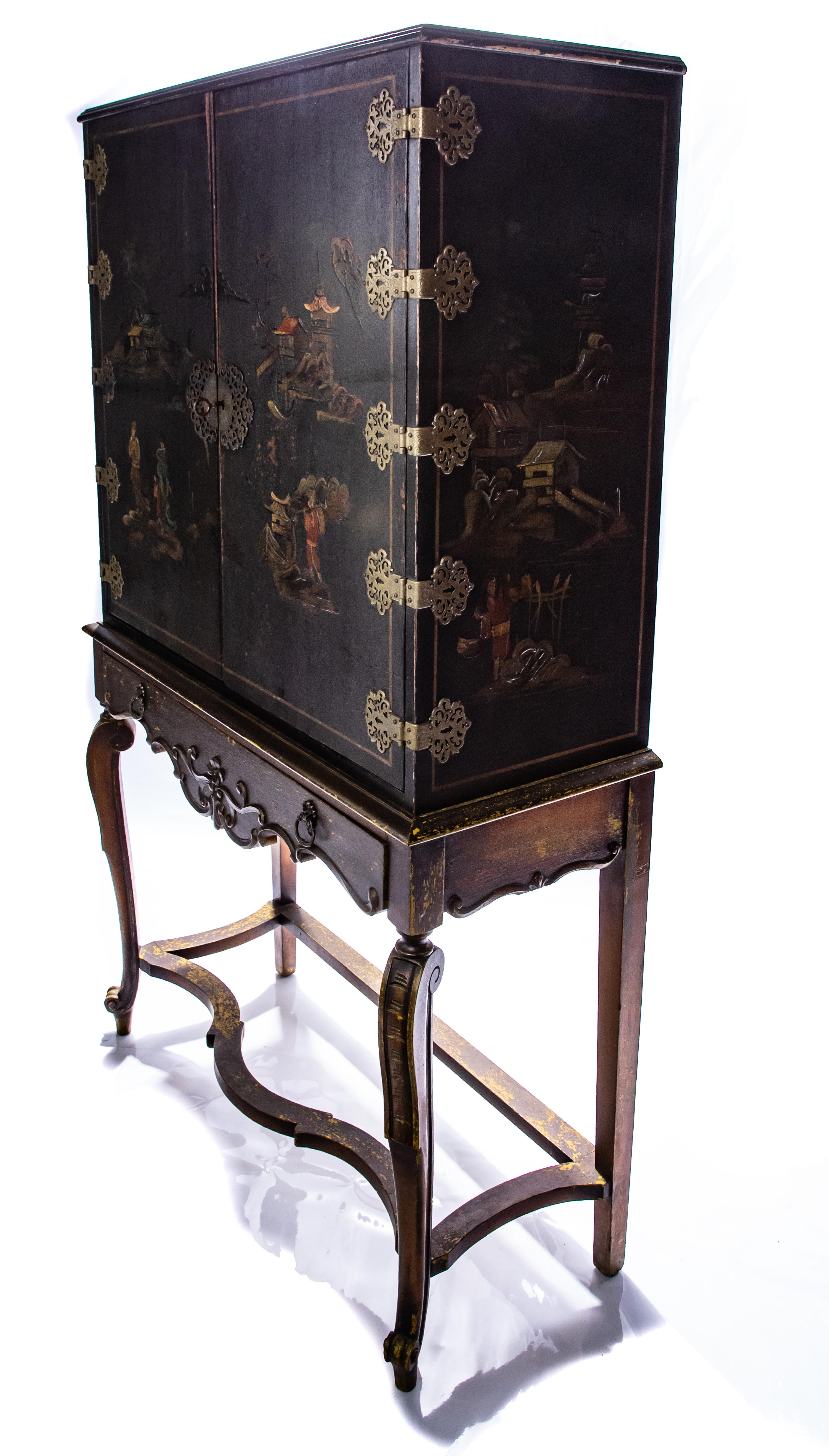 Chinoiserie Chinese Cabinet on Stand at 1stDibs | chinese chinoiserie ...