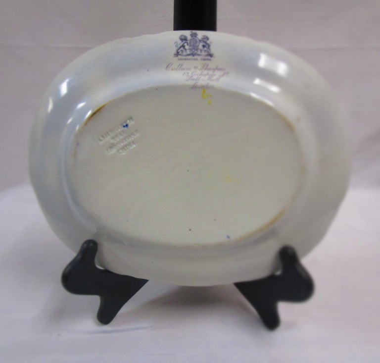 Chinoiserie English Ashworth Ironstone Cobalt Blue Rust and Gilt Small ...