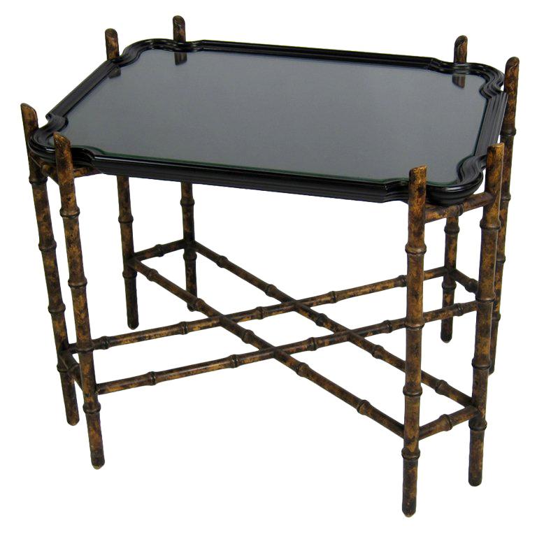 Chinoiserie Faux Bamboo Tray Table by Baker Furniture For Sale at 1stDibs