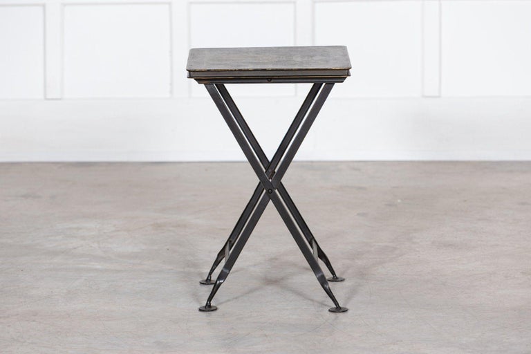 Chinoiserie Folding Iron Side Table For Sale at 1stDibs