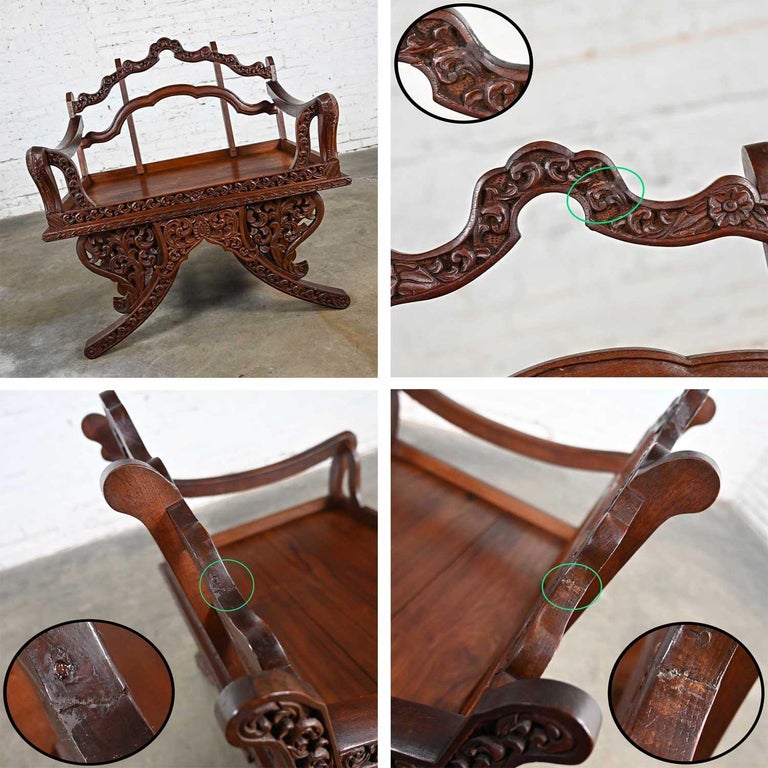 Chinoiserie Hand Carved Rosewood Howdah Elephant Saddle Chair Bangkok ...