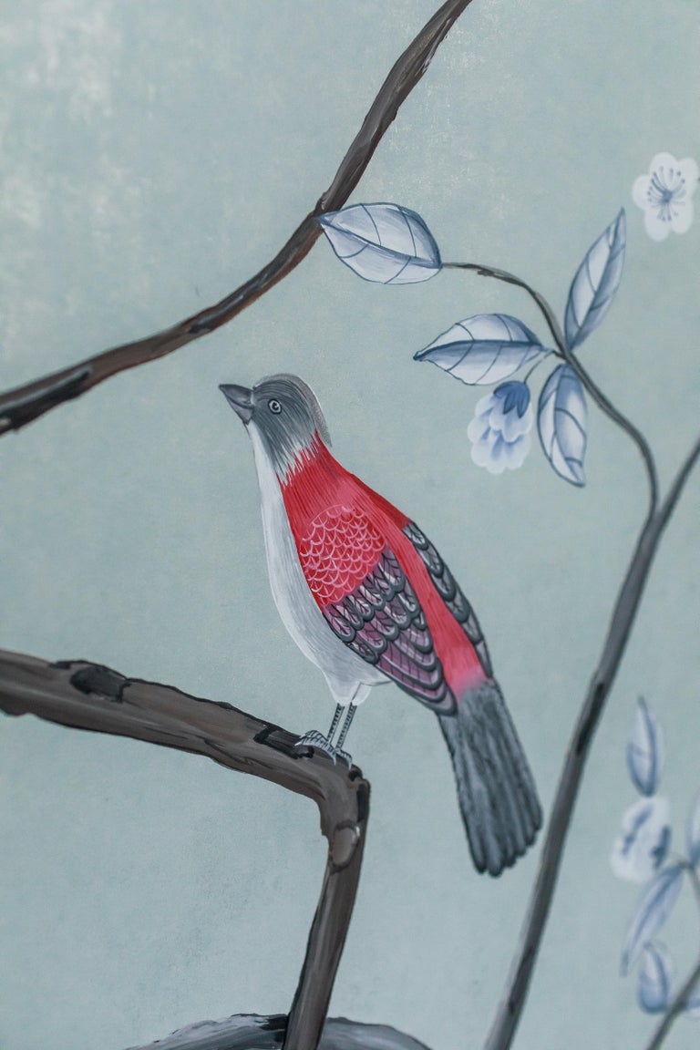 chinoiserie Hand Painted Chinese Panel 19th Century a Winter Tale For ...