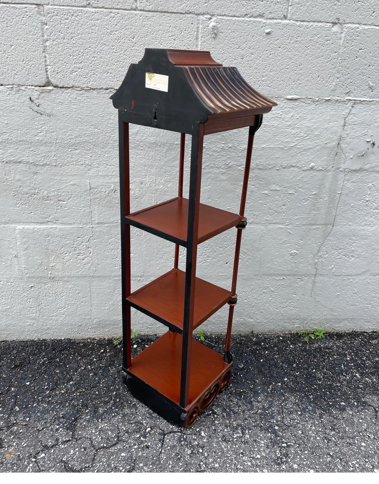 Chinoiserie Pagoda Style Three Tier What Not For Sale at 1stDibs