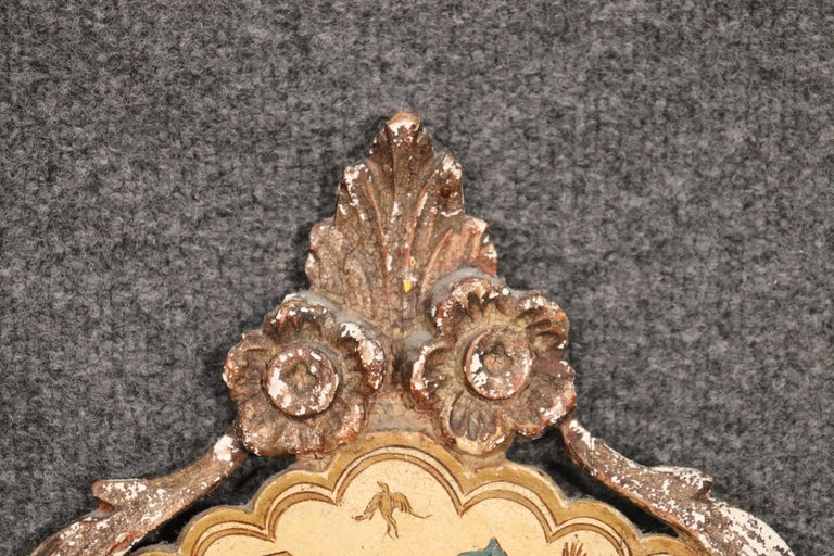 Chinoiserie Paint Decorated Italian Florentine Rococo Wall Mirror at ...