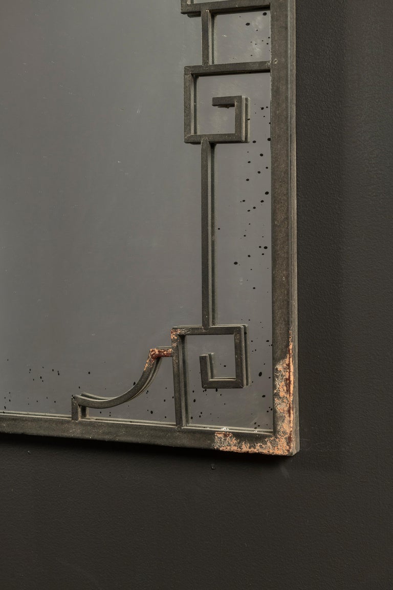 Chinoiserie Wrought Iron Mirror For Sale at 1stDibs