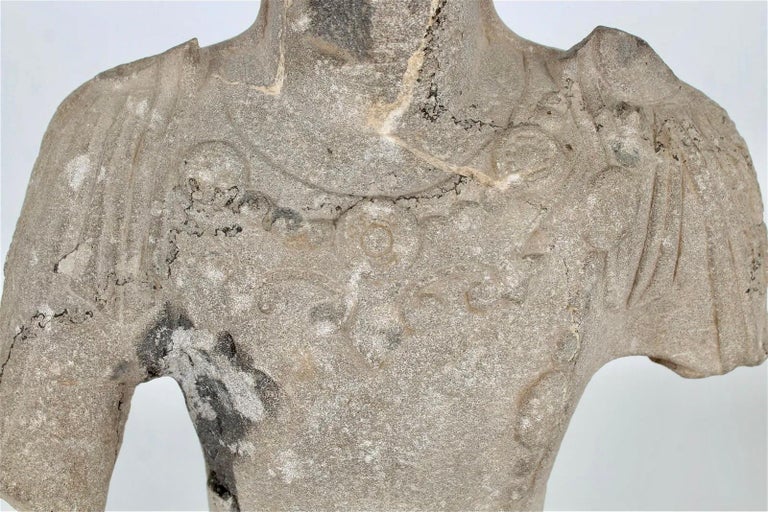 Chinese Carved Stone Torso For Sale at 1stDibs