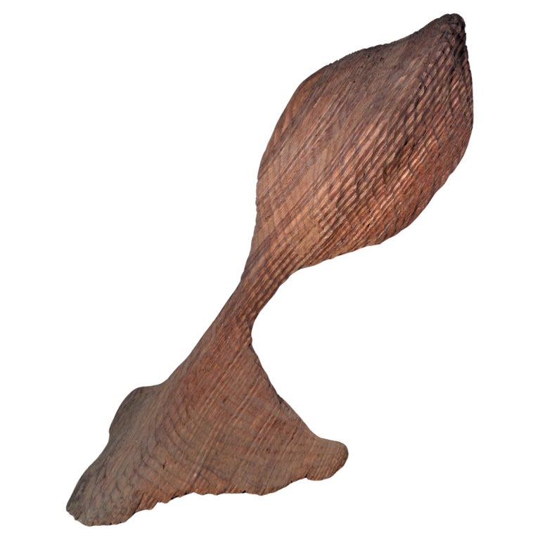 Modernist Chip Carved Pod Sculpture, circa 1970's For Sale at 1stDibs