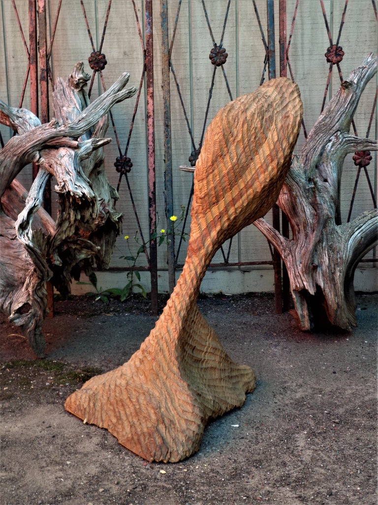 Modernist Chip Carved Pod Sculpture, circa 1970's For Sale at 1stDibs