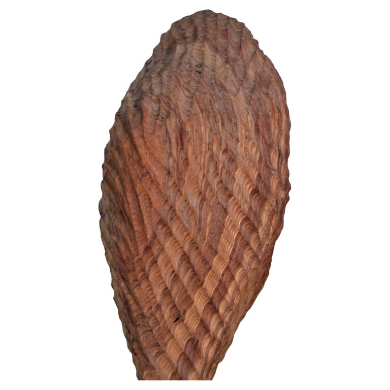 Modernist Chip Carved Pod Sculpture, circa 1970's For Sale at 1stDibs