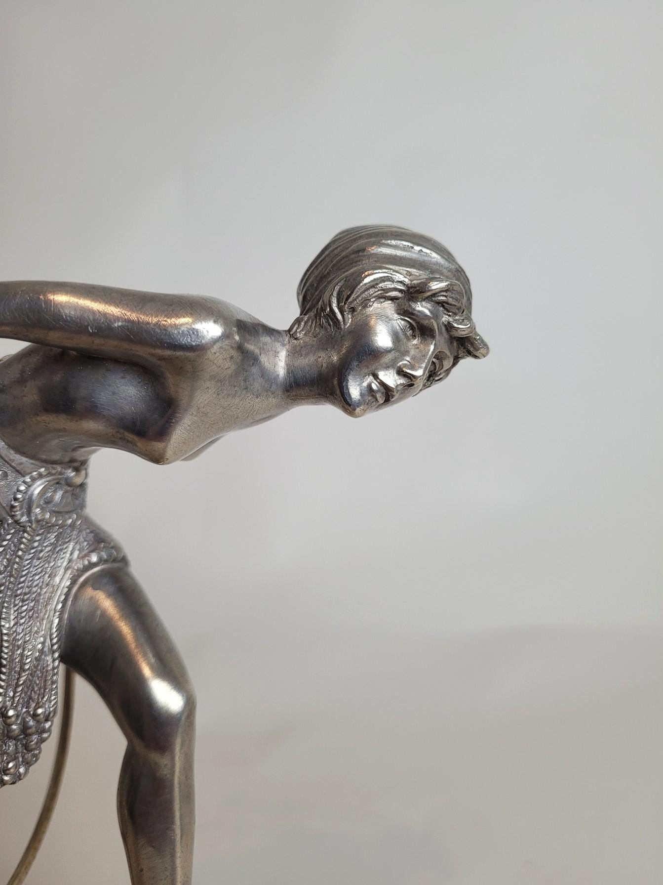 Chiparus, Signed Silver Bronze Hoop Dancer, Art Deco, 20th Century For ...