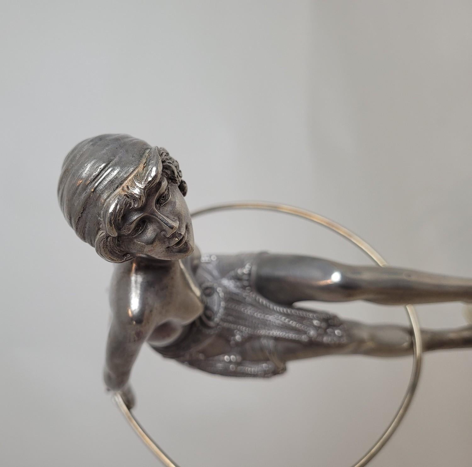 Chiparus, Signed Silver Bronze Hoop Dancer, Art Deco, 20th Century For ...
