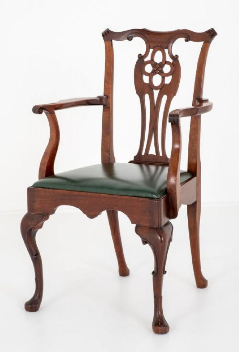 Chippendale Arm Chair Mahogany Carver Ball and Claw For Sale at 1stDibs