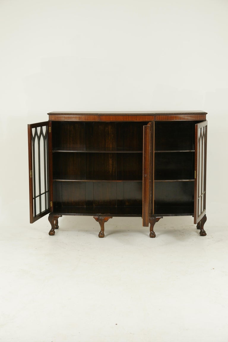 Antique Chippendale Bookcase, Walnut Bookcase, Break Front Cabinet ...