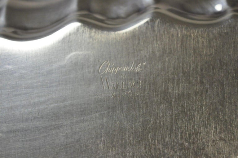 Chippendale by Wallace X 120 Silver Plate Square Shell Platter Tray on ...