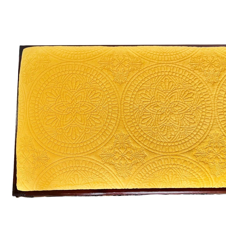 Chippendale Carved Mahogany Ball and Claw Eight Leg Bench For Sale at ...