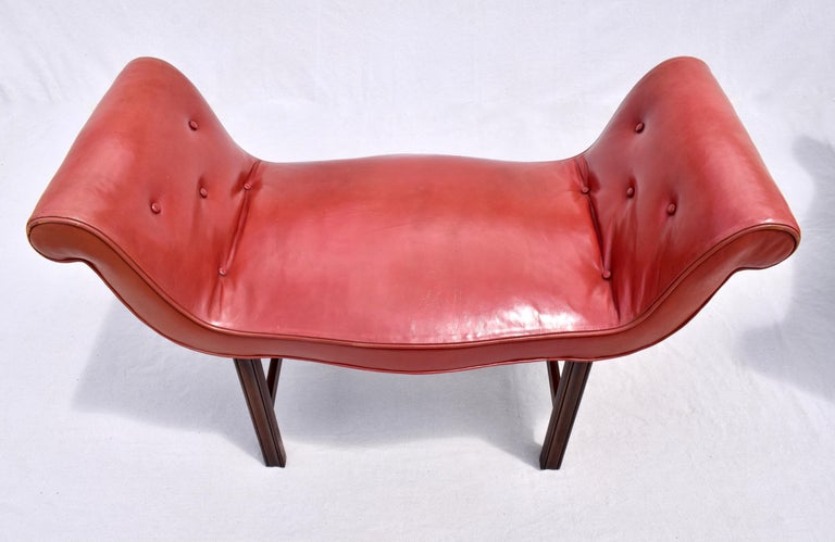 English Leather Saddle Seat Window Benches For Sale at 1stDibs